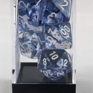 Chessex Polyhedral 7-Die Nebula Dice Set - Black with White