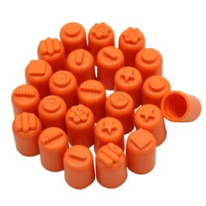 ready 2 learn stamp thimbles - set of 24 - fingertip stampers for kids - 8 diy patterns for planners, notebooks, cards and borders