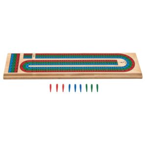 Mainstreet Classics Traditional Wooden Cribbage Board Game Set