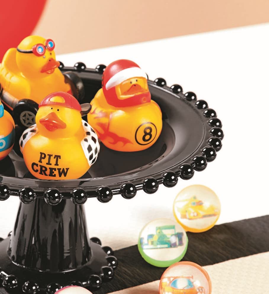 Fun Express Race Car Driver Rubber Duckies - Toys and Party Favors - 12 Pieces