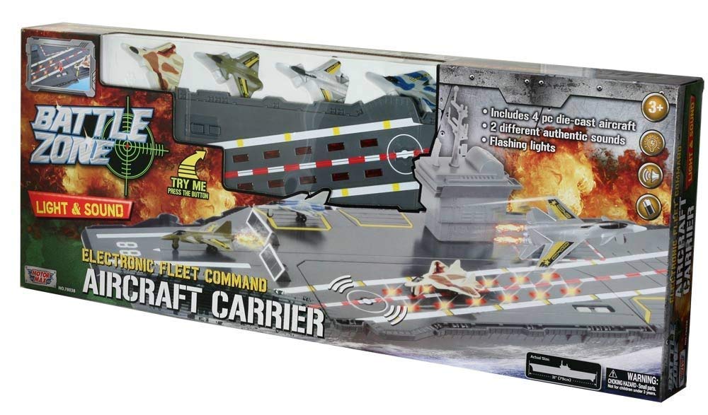 Motor Max Electronic Aircraft Carrier W/4 Aircraft & Sound