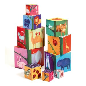 djeco nature and animal blocks nest and stack set