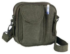 rothco vintage canvas organizer bag, olive drab