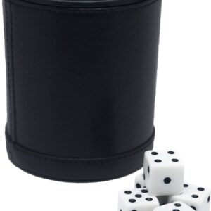 Fat Cat Felt Lined Dice Cup with 5 Dice