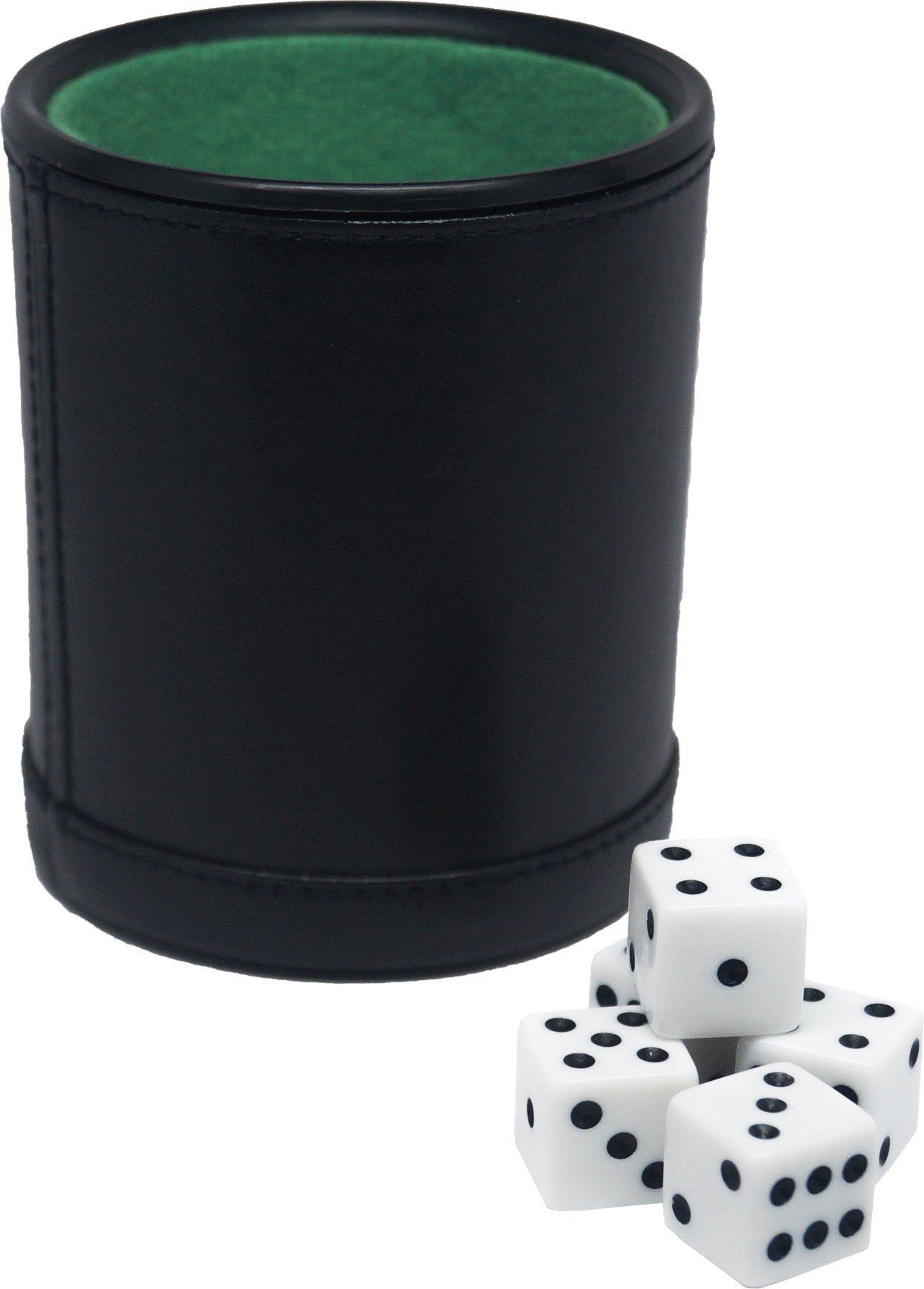 Fat Cat Felt Lined Dice Cup with 5 Dice