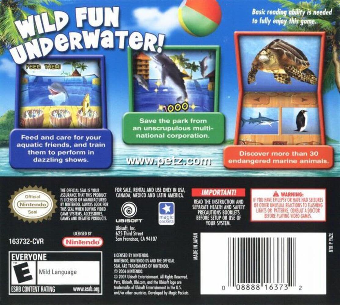 Petz Wild Animals Dolphinz - Nintendo DS