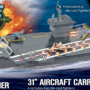 Motor Max Electronic Aircraft Carrier W/4 Aircraft & Sound