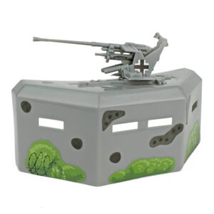 bmc ww2 pillbox bunker defense with artillery - 1:32 plastic army men accessory