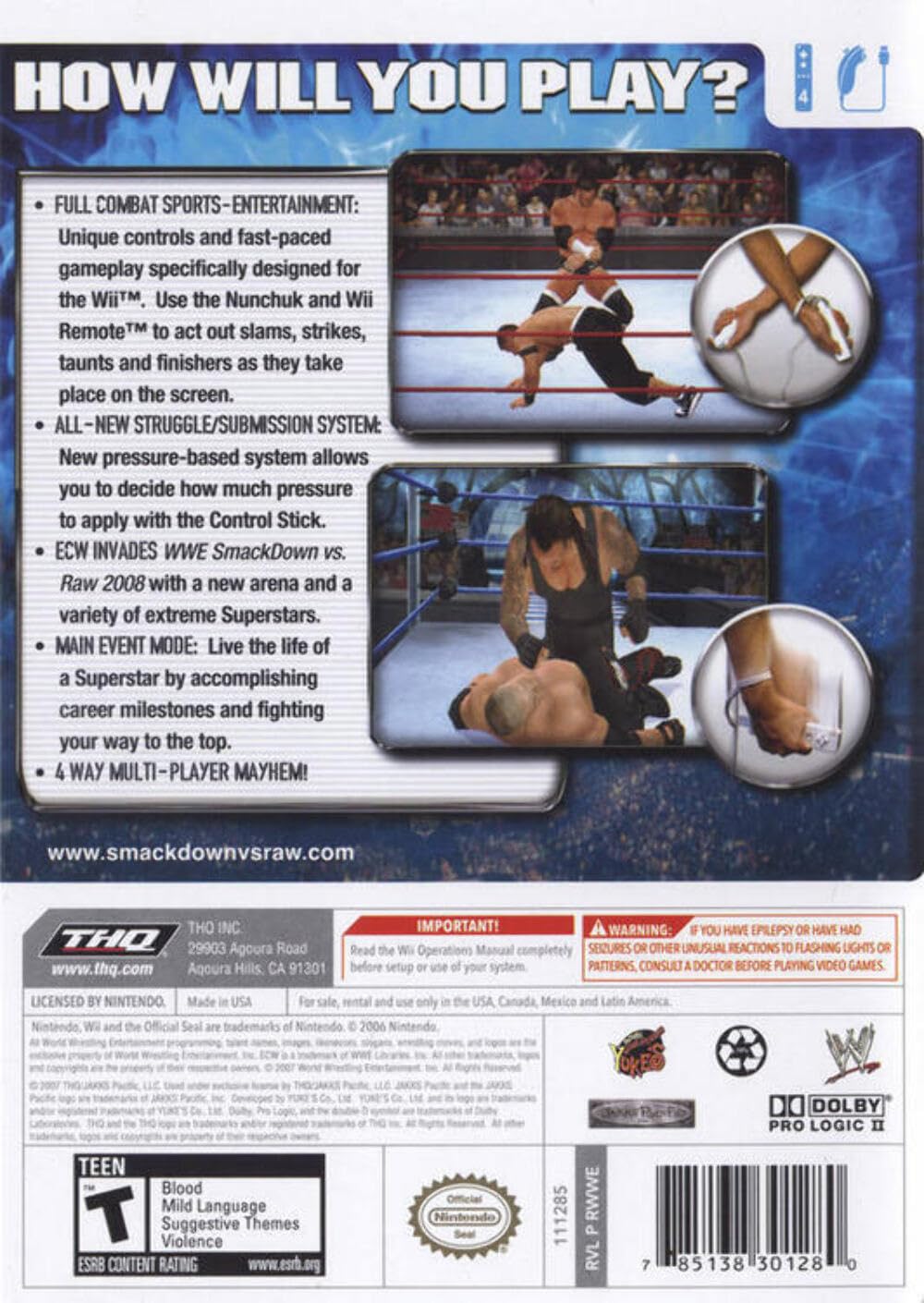 WWE SmackDown vs. Raw 2008 - Nintendo Wii