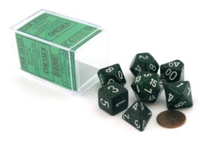 polyhedral 7-die speckled dice set - recon