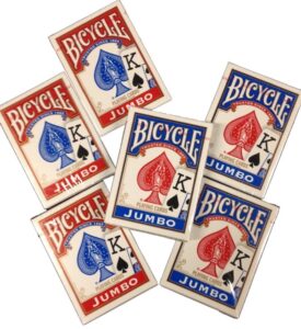 bicycle jumbo index playing cards - 6 decks