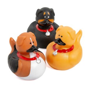 dog rubber duckies - set of 12 ducks - party favors and giveaways