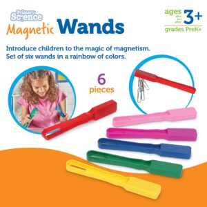 Learning Resources Magnetic Wands - 6 Pieces, Ages 3+, Educational Learning Kits, Science Experiment Tools, Preschool Learning Toys, Homeschool Supplies,Back to School Supplies,Teacher Supplies