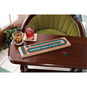 Mainstreet Classics Traditional Wooden Cribbage Board Game Set