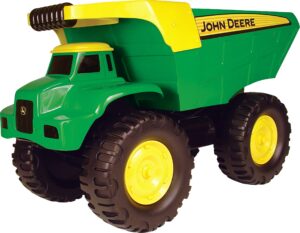 tomy john deere durable construction vehicles toy for kids, big scoop dump truck, 21 inch