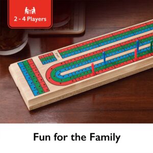 Mainstreet Classics Traditional Wooden Cribbage Board Game Set