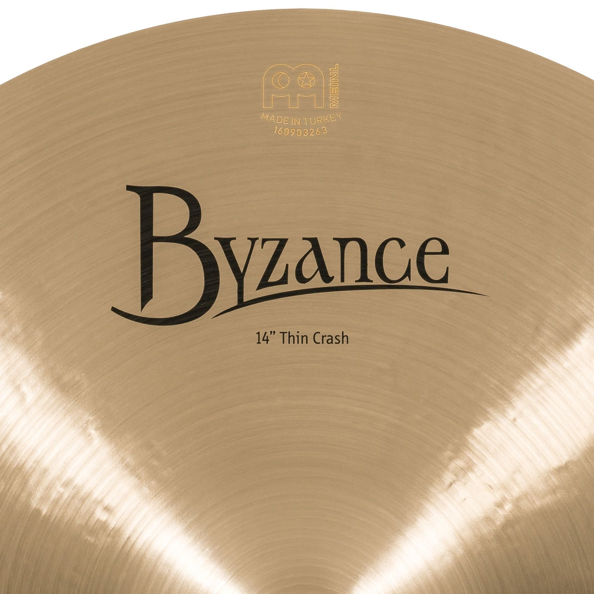 Meinl Cymbals Byzance 14" Traditional Thin Crash — Made in Turkey — Hand Hammered B20 Bronze, 2-Year Warranty (B14TC)