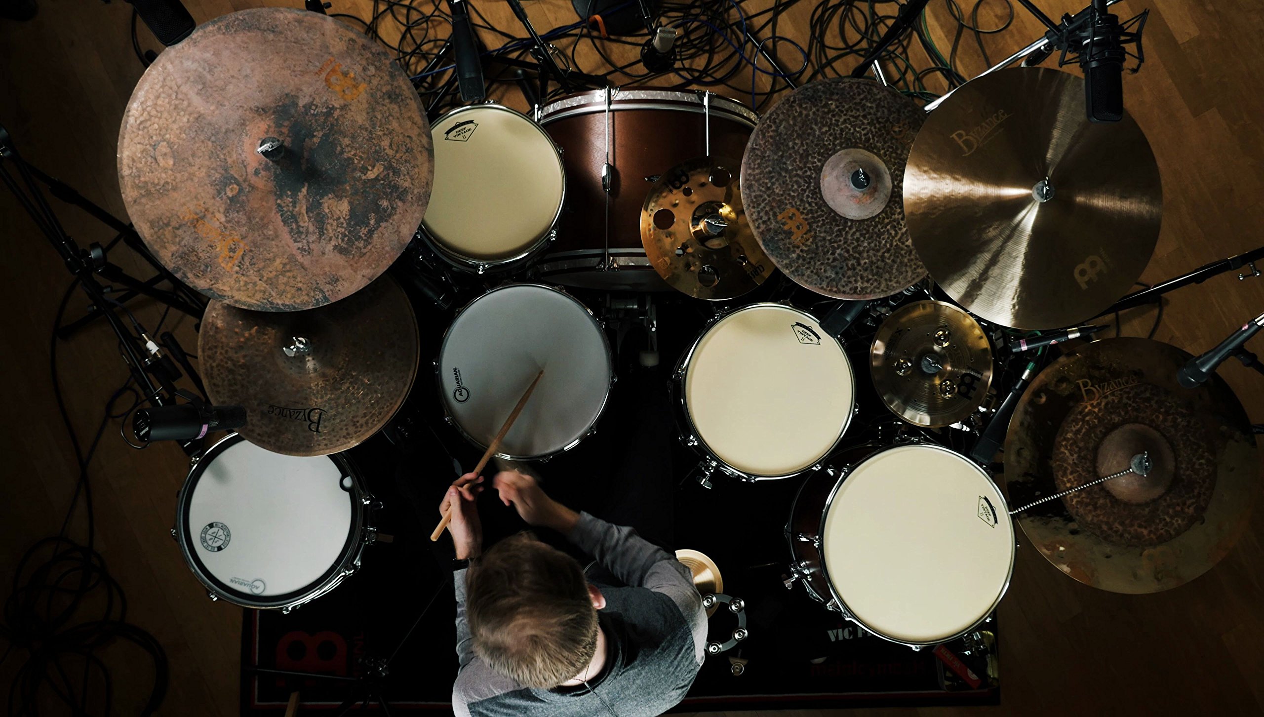 Meinl Cymbals Byzance 14" Dark Hihats, Pair — Made in Turkey — Hand Hammered B20 Bronze, 2-Year Warranty, B14DAH