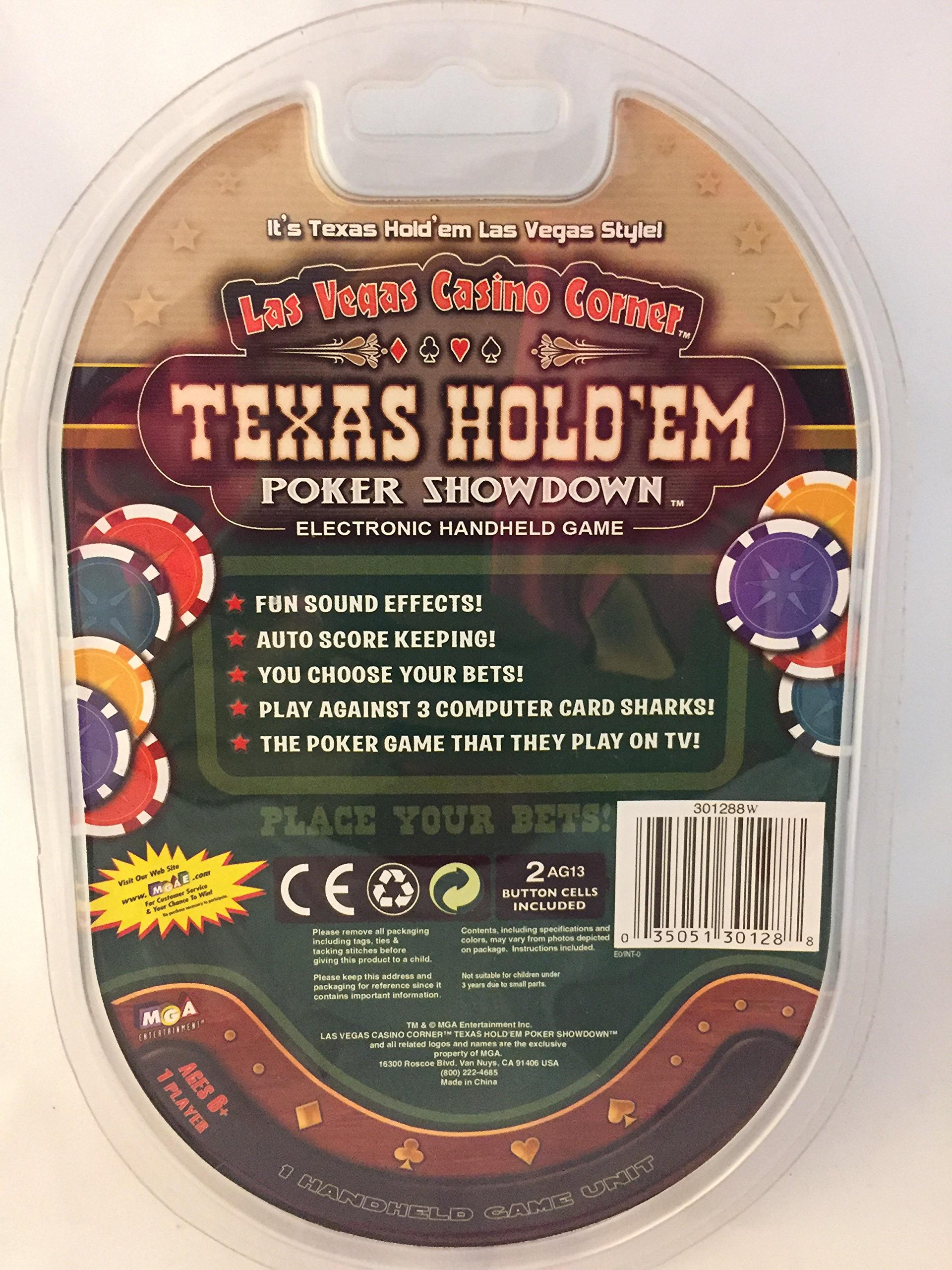 TEXAS HOLD'EM Las Vegas Casino Corner Poker Showdown Handheld Game