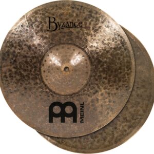 Meinl Cymbals Byzance 14" Dark Hihats, Pair — Made in Turkey — Hand Hammered B20 Bronze, 2-Year Warranty, B14DAH