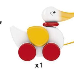 BRIO Infant & Toddler 30323 - Pull Along Duck Wood Baby Toy | Flapping Wings | Engaging Motor Skill Development | Certified Sustainable Wood Materials | Ideal for Kids Ages 1 and Up