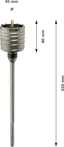 Bosch Accessories F00Y145188 SDS Max-9 Core Cutter, 45mm x 160mm x 290mm, Silver