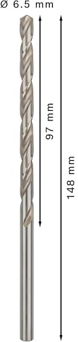 Bosch 2608596824 6.5 x 97 x 139 mm DIN340 HSS-G Drill Bits