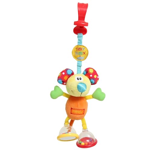 Playgro Dingly Dangly Mimsy Rattle Mirror Feet’s Baby Hanging Toys - Development Toy for Baby 0+ Months - Multi Sensory Infant Toys for Early Learning & Stimulation with Soft Textured Fabric