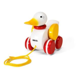 BRIO Infant & Toddler 30323 - Pull Along Duck Wood Baby Toy | Flapping Wings | Engaging Motor Skill Development | Certified Sustainable Wood Materials | Ideal for Kids Ages 1 and Up