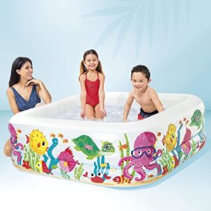 Intex Swim Center Clearview Aquarium Inflatable Pool, 62.5" X 62.5" X 19.5", for Ages 3+