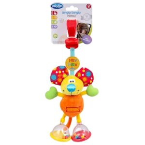 Playgro Dingly Dangly Mimsy Rattle Mirror Feet’s Baby Hanging Toys - Development Toy for Baby 0+ Months - Multi Sensory Infant Toys for Early Learning & Stimulation with Soft Textured Fabric