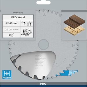 Bosch 2608640602 Circular Saw Blade"Top Precision" Opwoh 6.5inx30mm 24T