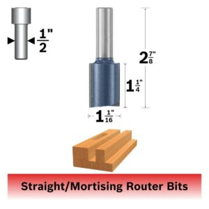 Bosch 85235M 1-1/16 in. x 1-1/4 in. Carbide Tipped 2-Flute Straight Bit