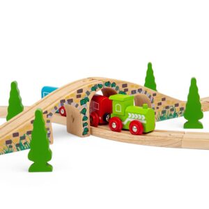 Bigjigs Rail Three Arch Bridge, Wooden Toys, Wooden Arch, Bigjigs Train Accessories, Train Toys, Wooden Train Sets, Wooden Toys for 3 4 5 Year Olds