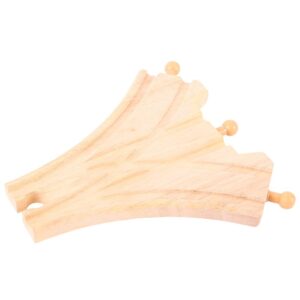 Bigjigs Rail Three Way Points (Pack of 2) - Other Major Wooden Rail Brands are Compatible