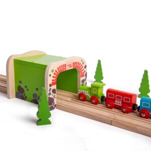 Bigjigs Rail, Double Tunnel, Wooden Toys, Train Set, Train Tunnel, Wooden Train Track Accessories, Bigjigs Accessories, Train Toys, Train Tunnel For Kids