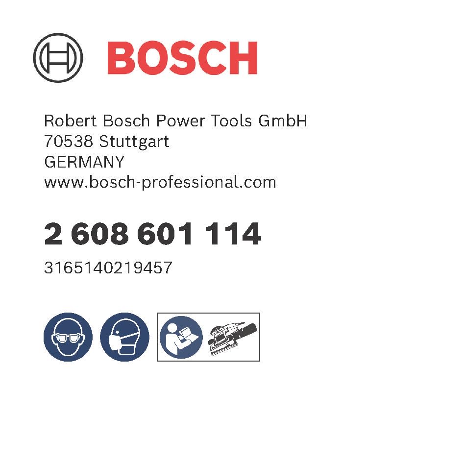 Bosch 2608601114 Grinding Plate For GEX150AC Extra Soft 5.9In