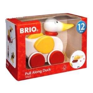 BRIO Infant & Toddler 30323 - Pull Along Duck Wood Baby Toy | Flapping Wings | Engaging Motor Skill Development | Certified Sustainable Wood Materials | Ideal for Kids Ages 1 and Up