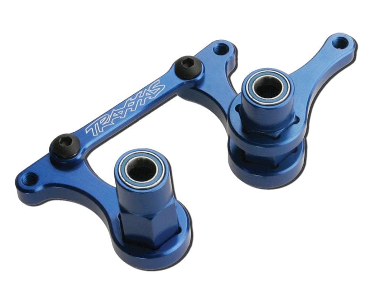 Traxxas 3743A Anodized Blue Aluminum Steering Bell cranks, Rustler, Stampede, Slash, and Bandit, 308-Pack