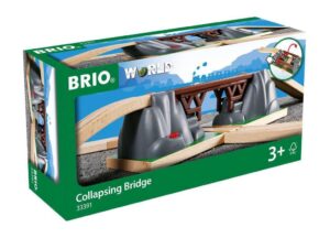 brio world - 33391 collapsing bridge - engaging 3-piece toy train accessory | cultivates creative play | enhances logical thinking | suitable for kids aged 3 & up | compatible with all brio sets