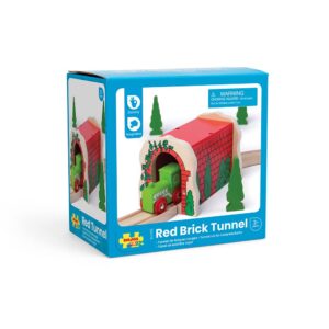 Bigjigs Rail Red Brick Tunnel, Wooden Toys, Train Set, Train Tunnel, Wooden Train Track Accessories, Bigjigs Accessories, Train Toys, Train Tunnel for Kids