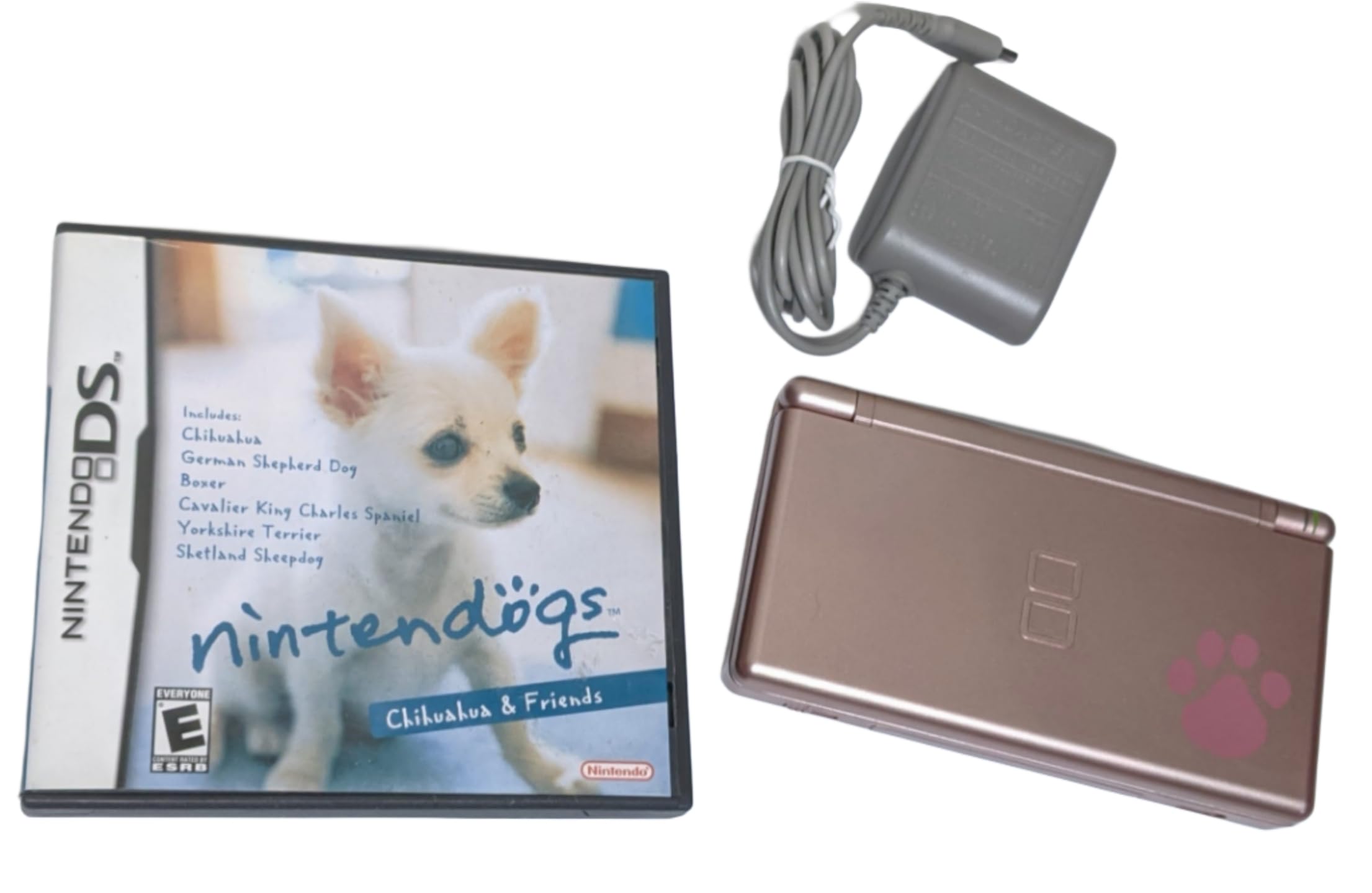 Nintendo DS Lite Metallic Rose with Nintendogs Best Friends (NDS Pink Bundle)