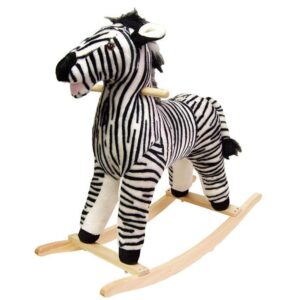 happy trails zebra plush rocking animal