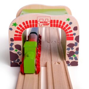 Bigjigs Rail, Double Tunnel, Wooden Toys, Train Set, Train Tunnel, Wooden Train Track Accessories, Bigjigs Accessories, Train Toys, Train Tunnel For Kids