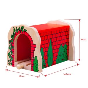 Bigjigs Rail Red Brick Tunnel, Wooden Toys, Train Set, Train Tunnel, Wooden Train Track Accessories, Bigjigs Accessories, Train Toys, Train Tunnel for Kids