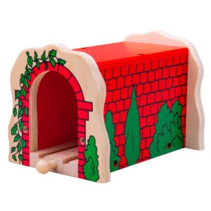 bigjigs rail red brick tunnel, wooden toys, train set, train tunnel, wooden train track accessories, bigjigs accessories, train toys, train tunnel for kids