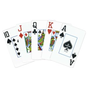 Copag 1546 Design 100% Plastic Playing Cards, Bridge Size (Narrow) Green/Burgundy (Jumbo Index, 1 Set)