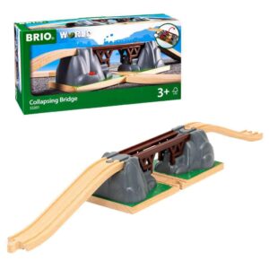 BRIO World - 33391 Collapsing Bridge - Engaging 3-Piece Toy Train Accessory | Cultivates Creative Play | Enhances Logical Thinking | Suitable for Kids Aged 3 & Up | Compatible with All BRIO Sets