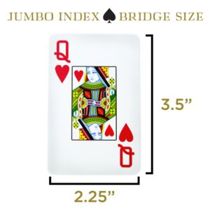 Copag 1546 Design 100% Plastic Playing Cards, Bridge Size (Narrow) Green/Burgundy (Jumbo Index, 1 Set)