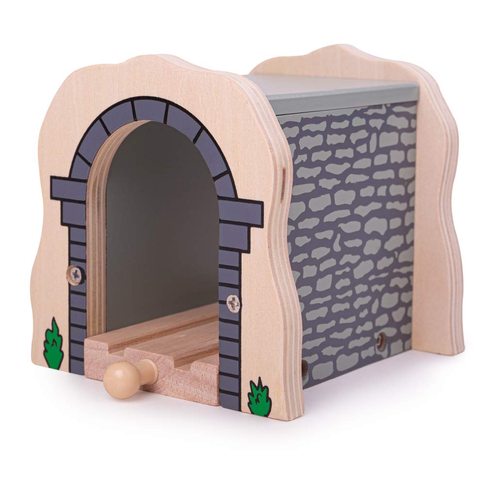 Bigjigs Rail Grey Stone Tunnel - Other Major Wooden Rail Brands are Compatible